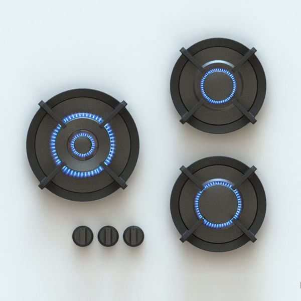 CIMA PITT by Reginox 3 Individual Gas Hobs - Sinks-Taps.com