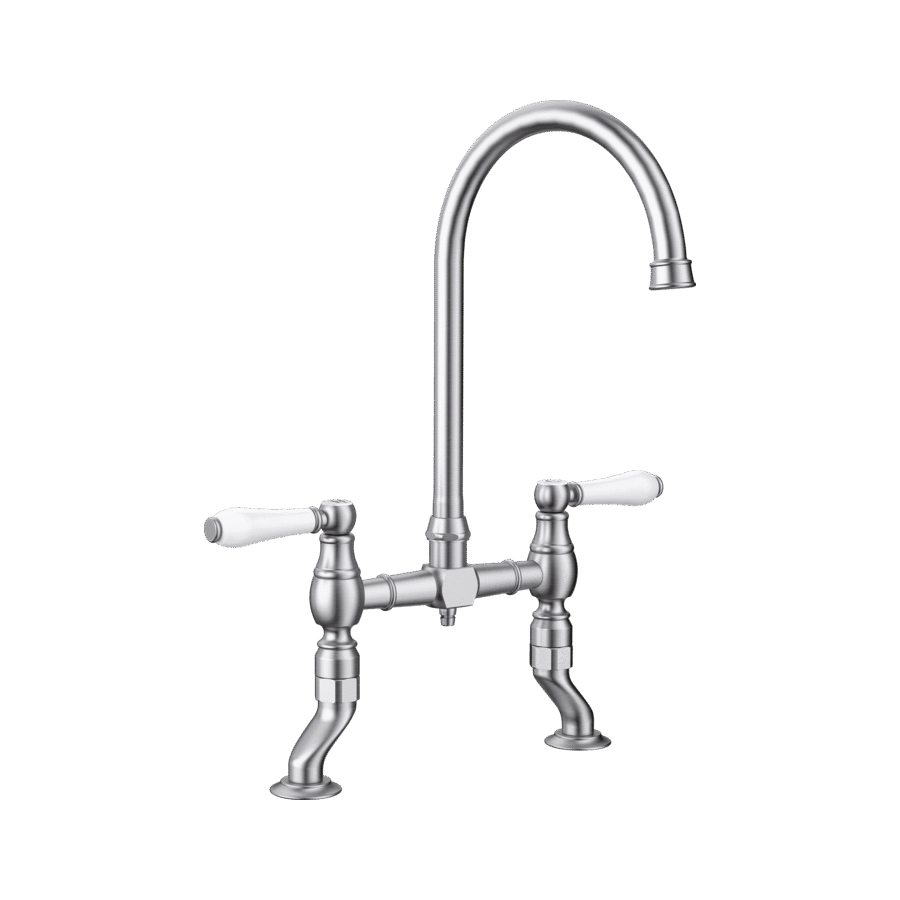 Blanco VICUS Twin Lever Bridge Kitchen Tap - Sinks-Taps.com