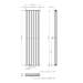 Kartell K-Rad Aspen Double White Designer Vertical Radiator 1600mm x ...